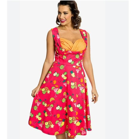 Lindy Bop | Dresses | Lindy Bop Ophelia Fruit Cocktail Print Swing ...